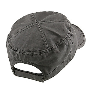 Wholesale Enzyme Washed Cotton Army Cadet Castro Hats (Grey) - 20770 One Size