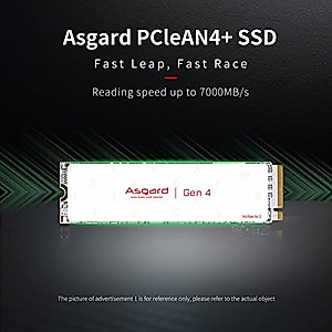 Asgard SSD AN4 Plus ssd GEN4X4 M.2 2280 Pcle 4.0 7000 MB/s NVMe 2TB Internal Hard Disk for Desktop SSD Storage and Memory for Laptop & PC Desktop