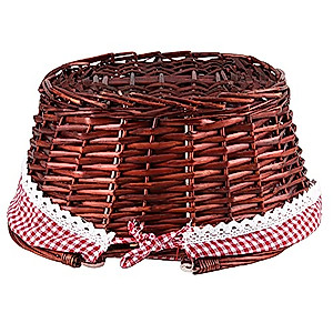 ZEONHEI Brown Oval Wicker Woven Basket, Attractive Willow Woven Gift Basket, Cheap Fruit Picnic Easter Candy Wedding Party Decoration Serving Basket with Folding Handles Elegant Linen Cloth Lining