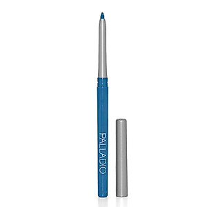 Palladio Retractable Waterproof Eyeliner, Richly Pigmented Color and Creamy, Slip Twist Up Pencil Eye Liner, Smudge Proof Long Lasting Application, All Day Wear, No Sharpener Required, Ocean Blue