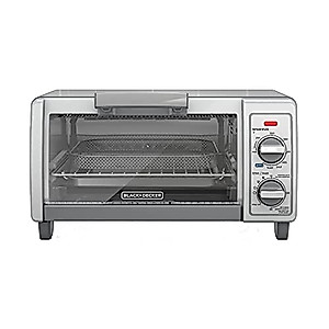 BLACK+DECKER 4-Slice Toaster Oven with Air Fry Technology, TO1785SGC, Gray