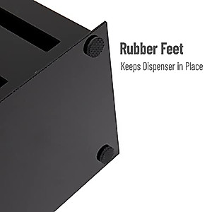 Mind Reader Foundation Collection, 3-Compartment Utensil Dispenser, 24pc. Capacity per Compartment, Cutlery Storage, Countertop Organizer, Kitchen and Breakroom, Black