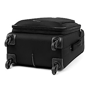 Travelpro Runway 2 Piece Luggage Set, Carry-on & Convertible Medium to Large Check-in Expandable Luggage, 4 Spinner Wheels, Softside Suitcase, Men and Women, Black