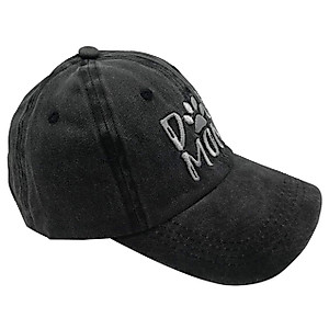 OASCUVER Denim Fabric Adjustable Dog Mom Ponytail Hat Fashion Baseball Cap