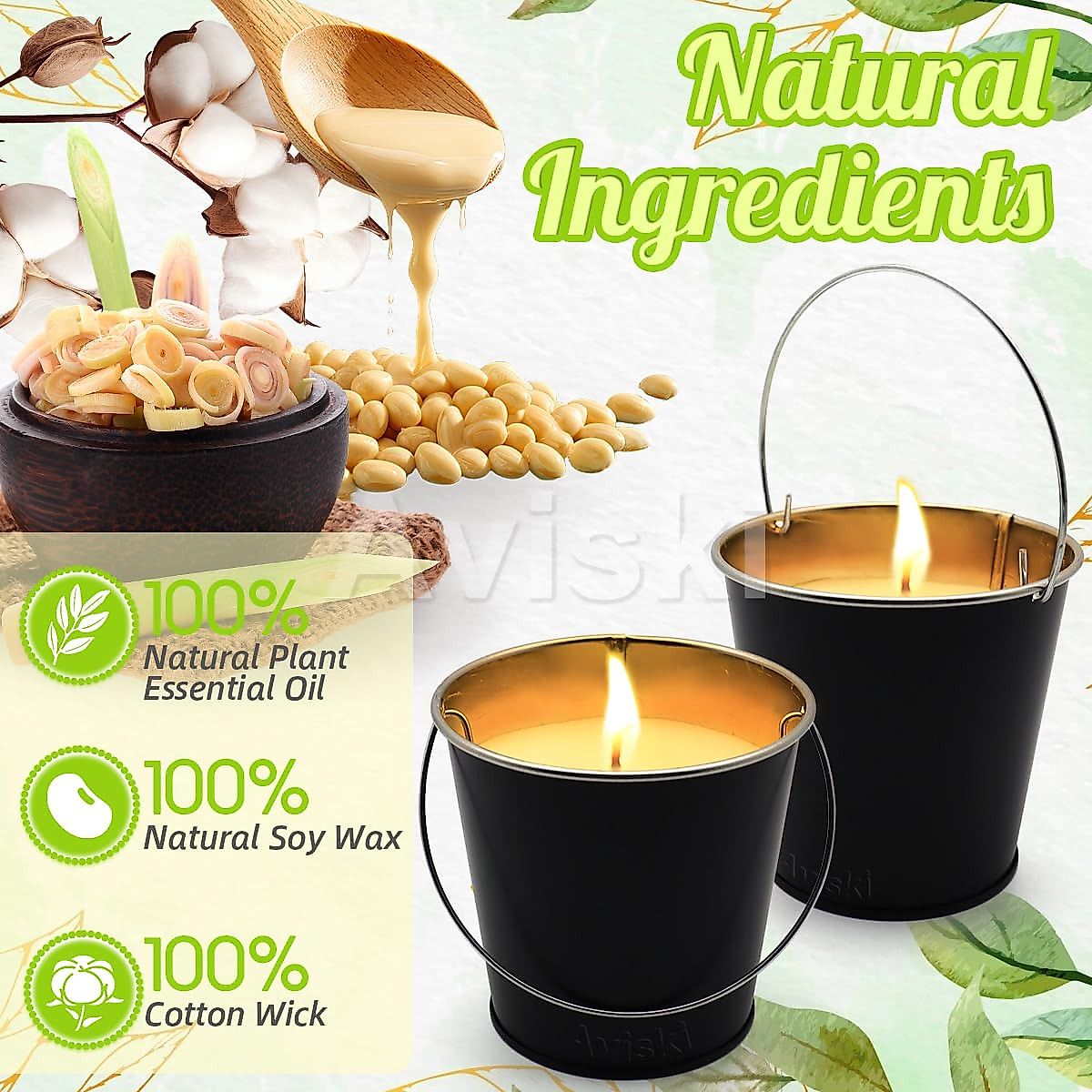 1 Pack Citronella Candle - Garden Citronella Scented Candles Outdoors, Up to 30 Hours Burning, Natural Soy Wax, Portable Jar Candle Gift Sets for Home Patio Yard Indoors, Balcony, Camping