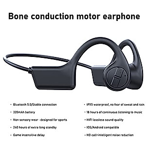 Conduction Headphones,Bluetooth Wireless Open Ear Sport Headphone Sweatproof for Running Cycling Walking Workout,Gym,Work