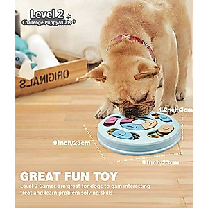 Joansan Dog Puzzle Toys, Interactive Dog Game, Dog Enrichment Toys for Puppy Mentally Stimulating Treat Dispenser Dog Treat Puzzle Feeder for Small,Medium and & Large Dogs Treat Training