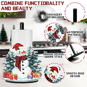 Snowman Paper Towel Holder, Christmas Decoration for Kitchen Home Bathroom, Metal Stand Paper Towel Holder Stand Large, Fall Towels Paper Holder for Countertops Farmhouse Decor