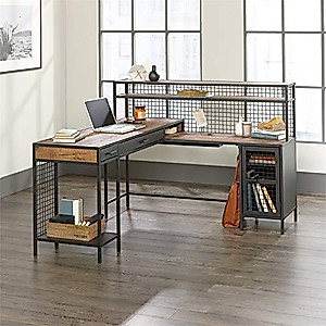 Sauder Boulevard Café L-Shaped Desk, Vintage Oak finish