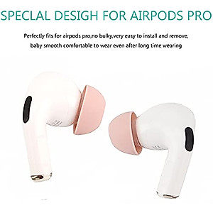 Artibox 5 Pairs(15pcs) Silicone Ear Tips Earbuds Cover Anti-Slip Anti-Drop Sport Earphone Accessories Compatible with Airpods Pro with Storage Box(S/M/L)(Pink)