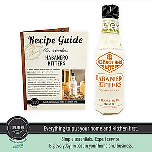 MULMEHË Exclusive Recipe Guide and Fee Brothers Habanero Bitters Gift Bundle, 2 Bottles