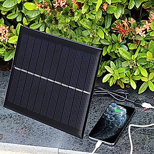 Portable Solar Charging Panel, 1W 5.5V Environmental Protection Outdoor Solar Panel Charger for Small Fans, Small Motors, LED Lights, Mobile Power, Mobile Phones, etc.