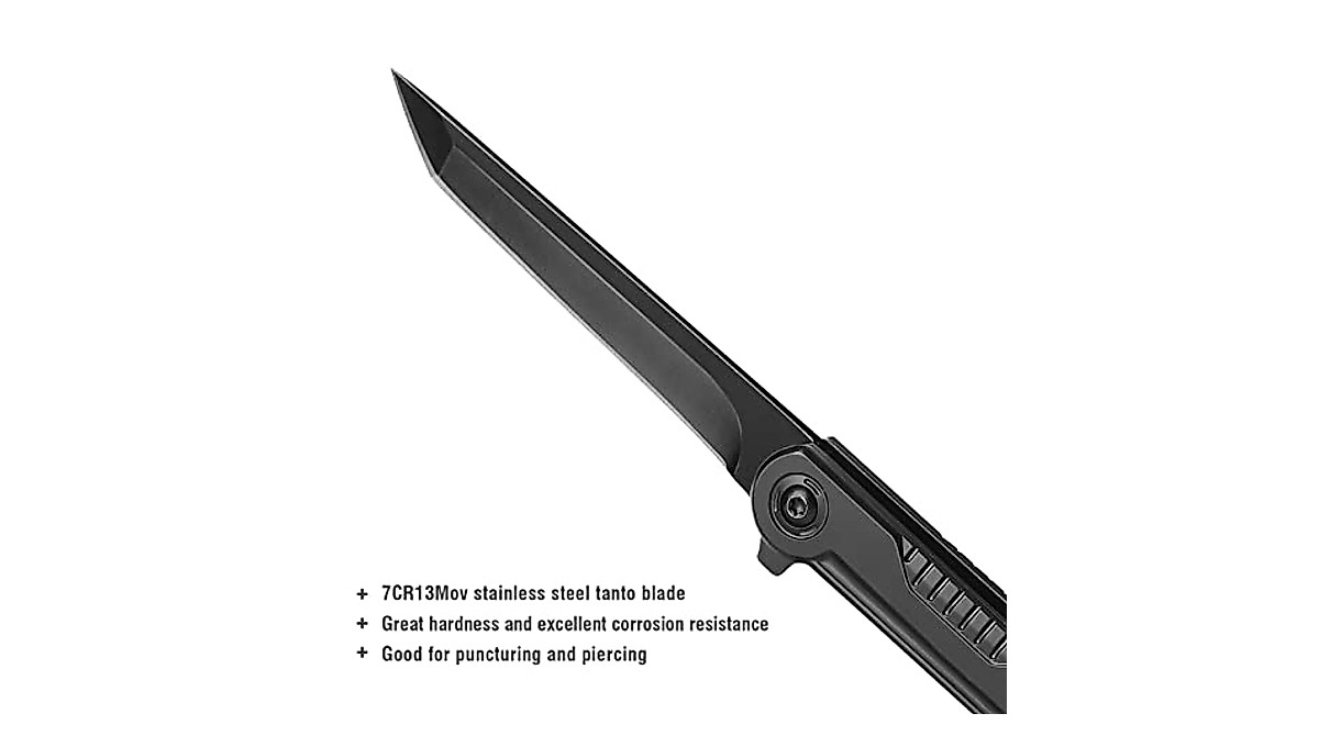 FUNBRO Tanto EDC Pocket Knife for Men | Survival Tool