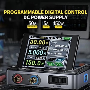 CNC Adjustable Digital Display Portable Switching Power Supply Regulator 30V 5A Output for Maintenance Workbench (US Plug)