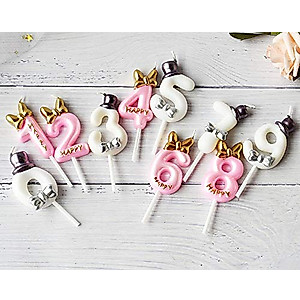 Gold 1 Candle Birthday Girl,Golden First 1st Birthday Candle Girl for Cake Topper, Number 1 Cake Topper Gold, 1th Birthday Party for First 1 Year Old Cake Candle (Number 1)