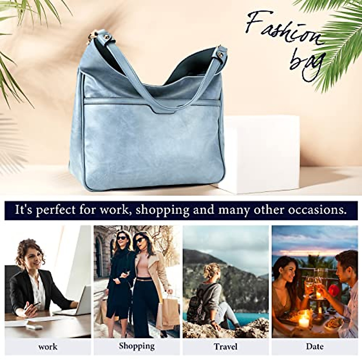 NUBILY Handbags For Women Leather Purses and Handbags Large Crossbody Bags with Adjustable Shoulder Strap