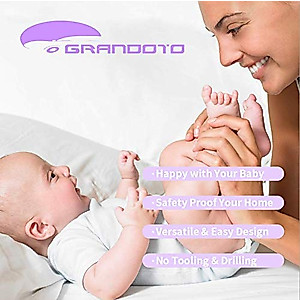 Sliding Glass Door Child Lock-GRANDOTO 4Pack Baby Proofing Home Guard Safety Locks & Toddler Children Proof Security Locking Kits for Window,Wardrobe,Closet,Patio,Shower,Barn,Kitchen Doors Slide Glass