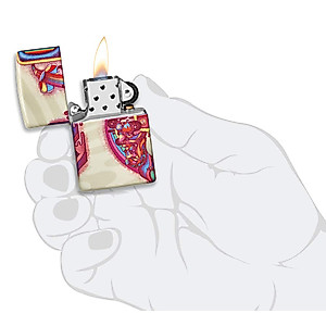 Zippo Trippy Psychedelic Design 540 Color Pocket Lighter