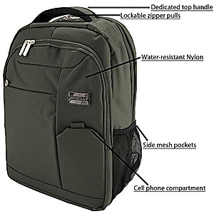 Green 15-inch Anti-Theft Laptop Backpack for Razer Blade 15"