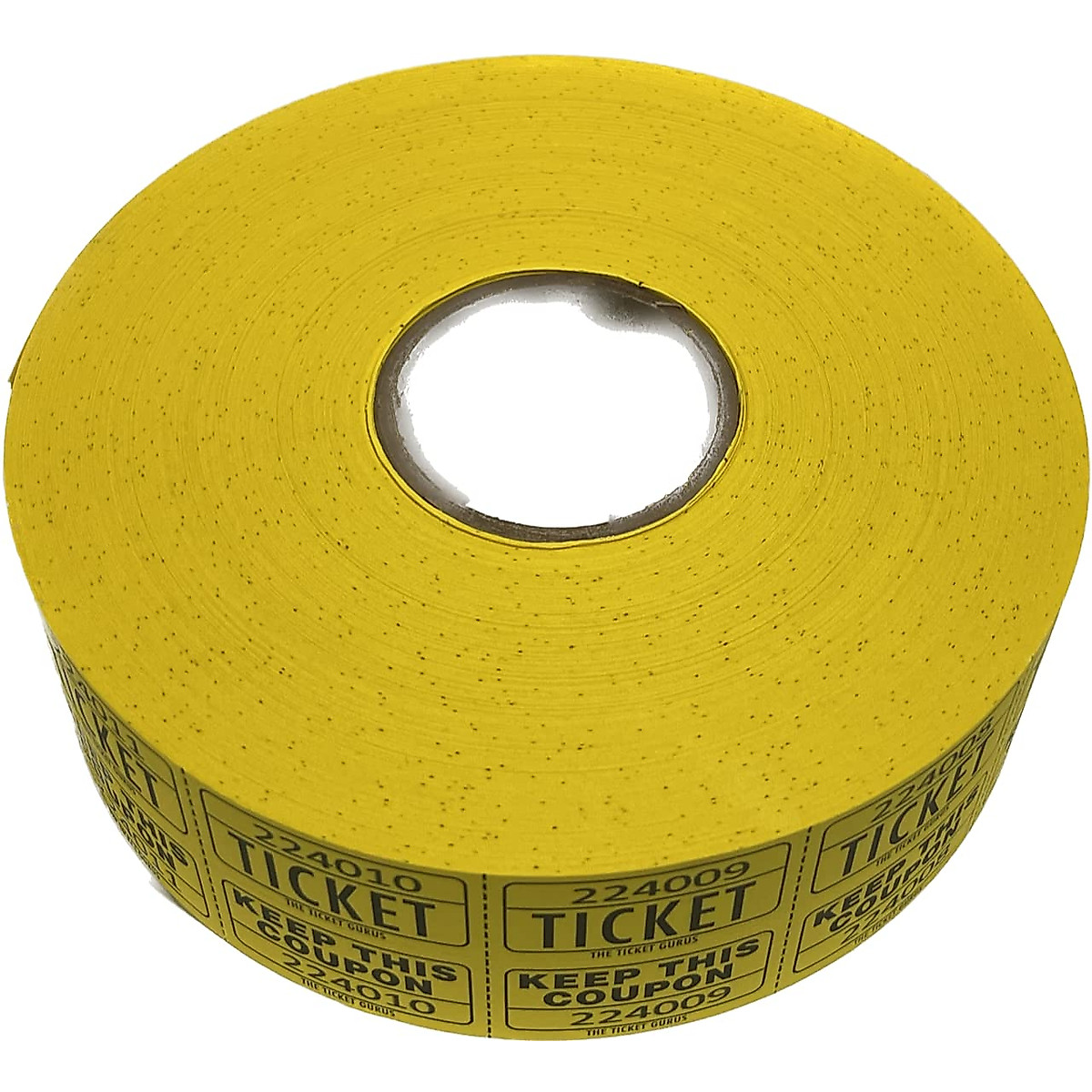 The Ticket GURU-Large Number Raffle 50/50 TICKETS-2000/ROLL (Yellow)