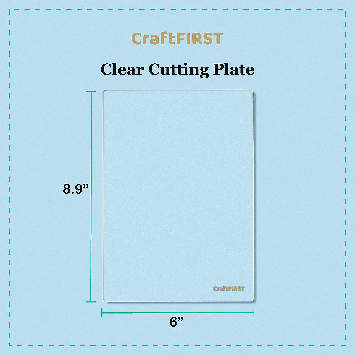 CraftFIRST 6 x 8.9" Clear Cutting Plate Die Cutting Machine Accessaries 1 Pair