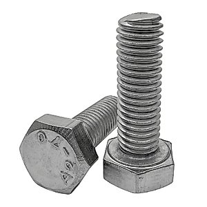 M8x25mm Left Hand Hex Bolt,304 Stainless Steel Reverse Threaded Hex Bolts,Silver Fully Threaded Hex Bolts(3Pcs)