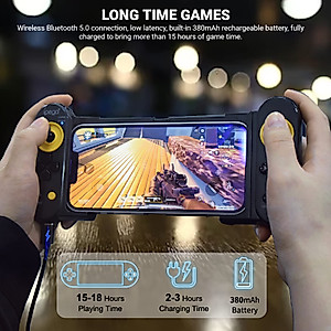 arVin Mobile Gaming Controller for iPhone Android Gamepad with Turbo, 3.5mm Audio Converter, Wireless Game Joystick for iPhone 14/13/12/11/X, iOS, iPad, Samsung Galaxy, TCL, Tablet, PC, Call of Duty