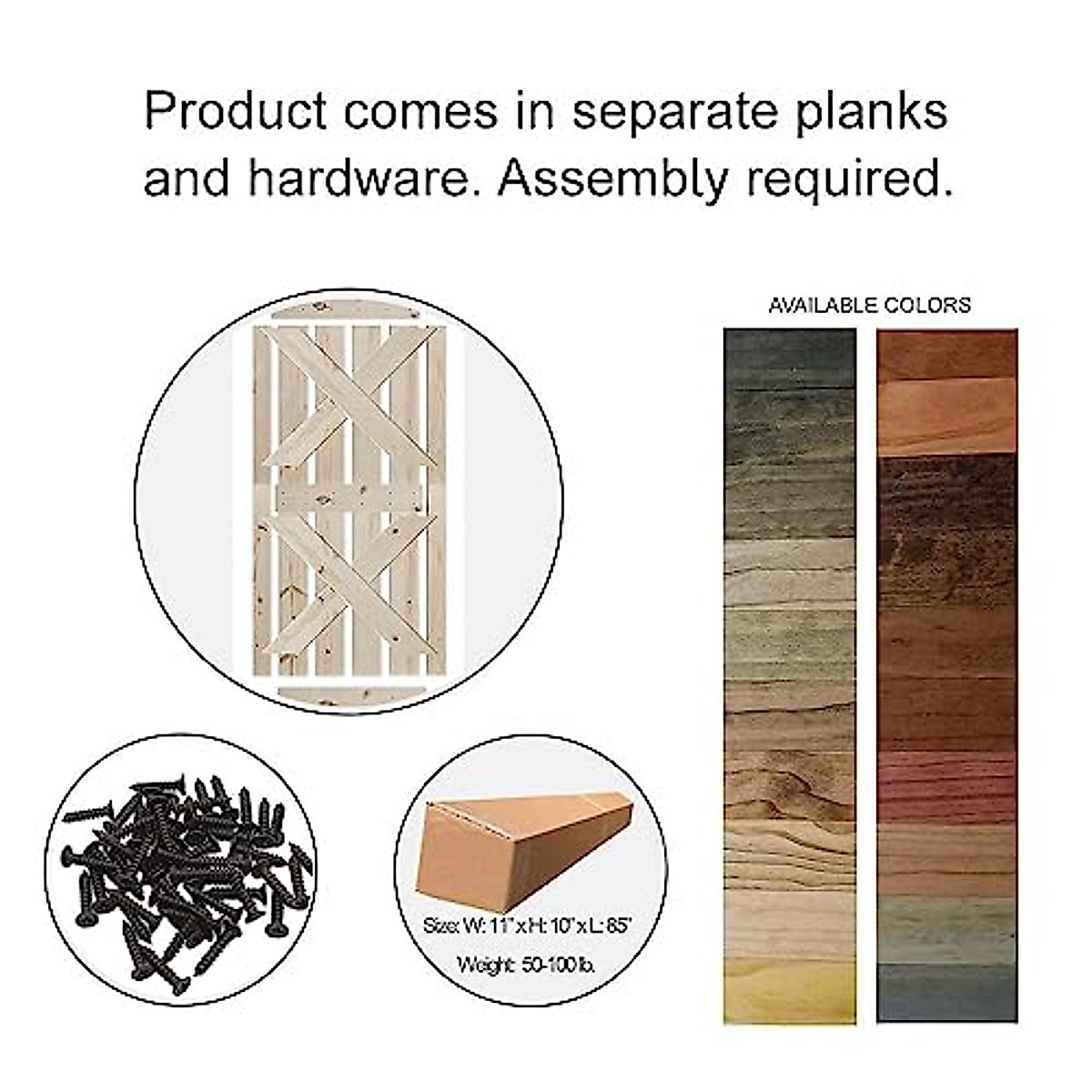 Newhome Barn Door Hardware Kit L: 79" Fit 38" Wide Door Panel