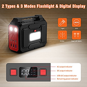 Apowking 146Wh Portable Power Bank with AC Outlet & 40W Foldable Solar Panel, Portable Laptop Charger 110V/100W with USB & DC Output for Camping, Home Emergency, Traveling, RV Trip