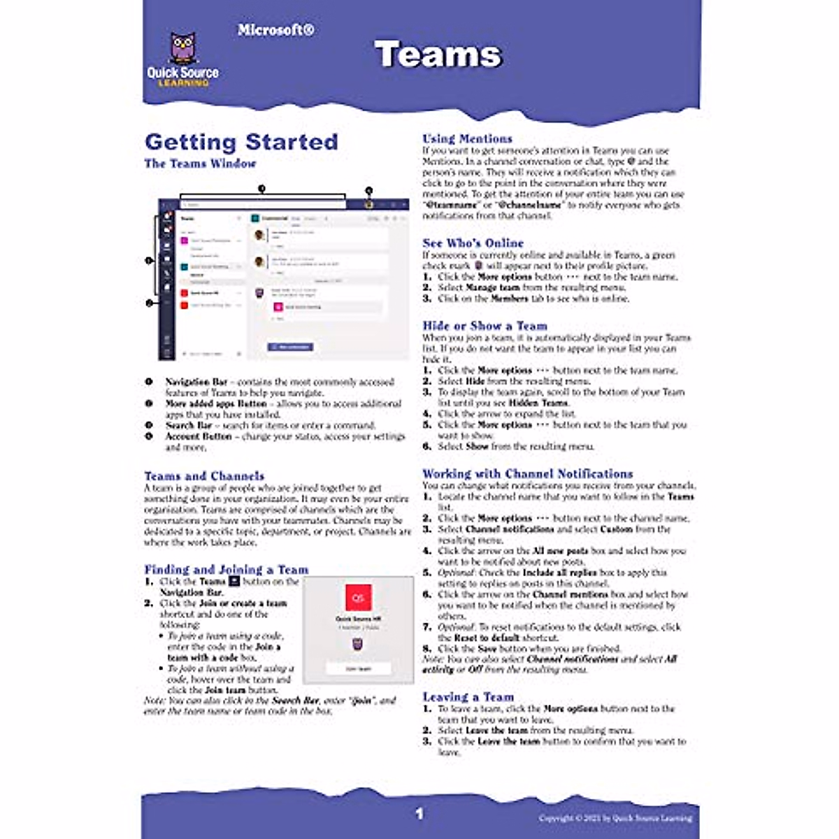 Microsoft Teams Quick Source Reference Guide