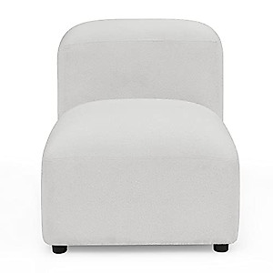 Melpomene Convertible Modular Sectional Sofa,Modern Minimalist 94.5" DIY L Shaped Reversible Loop Yarn Sofa Couch for Living Room,Apartment,Office(Ivory)