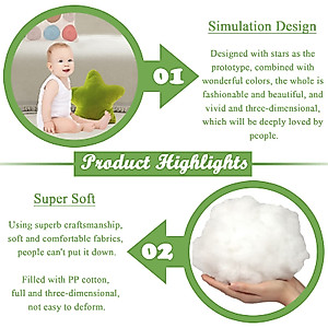 zhidiloveyou Star Pillow Plush Green, Stuffed Star Shaped Pillow Cute Toy for Kids, 15.7 inch