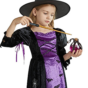 Spooktacular Creations Potion Bottles with Cork, Magic Round Glass Bottles prop with Cork Stopper and Faux Leather holster Loop Accessories for Halloween Mystic Sorcery Witch Costumes Party