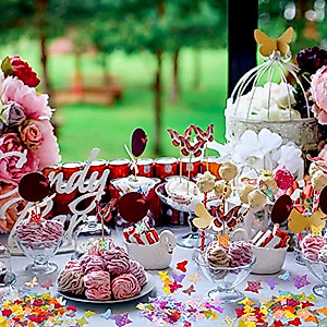 Butterfly Party Table Confetti Colorful Butterfly Confetti Glitter Holographic Flake Sequins Engagement Bridal Shower Mother's Day Party Birthday Sprinkles Scatter Confetti Decorations, 3.52 Oz/100 g