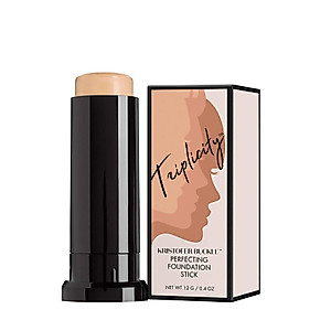 KRISTOFER BUCKLE Triplicity Perfecting Foundation Stick, 0.4 oz. | Primes Skin, Provides Buildable Coverage & Has A Soft-Focus Effect | Light (Warm)