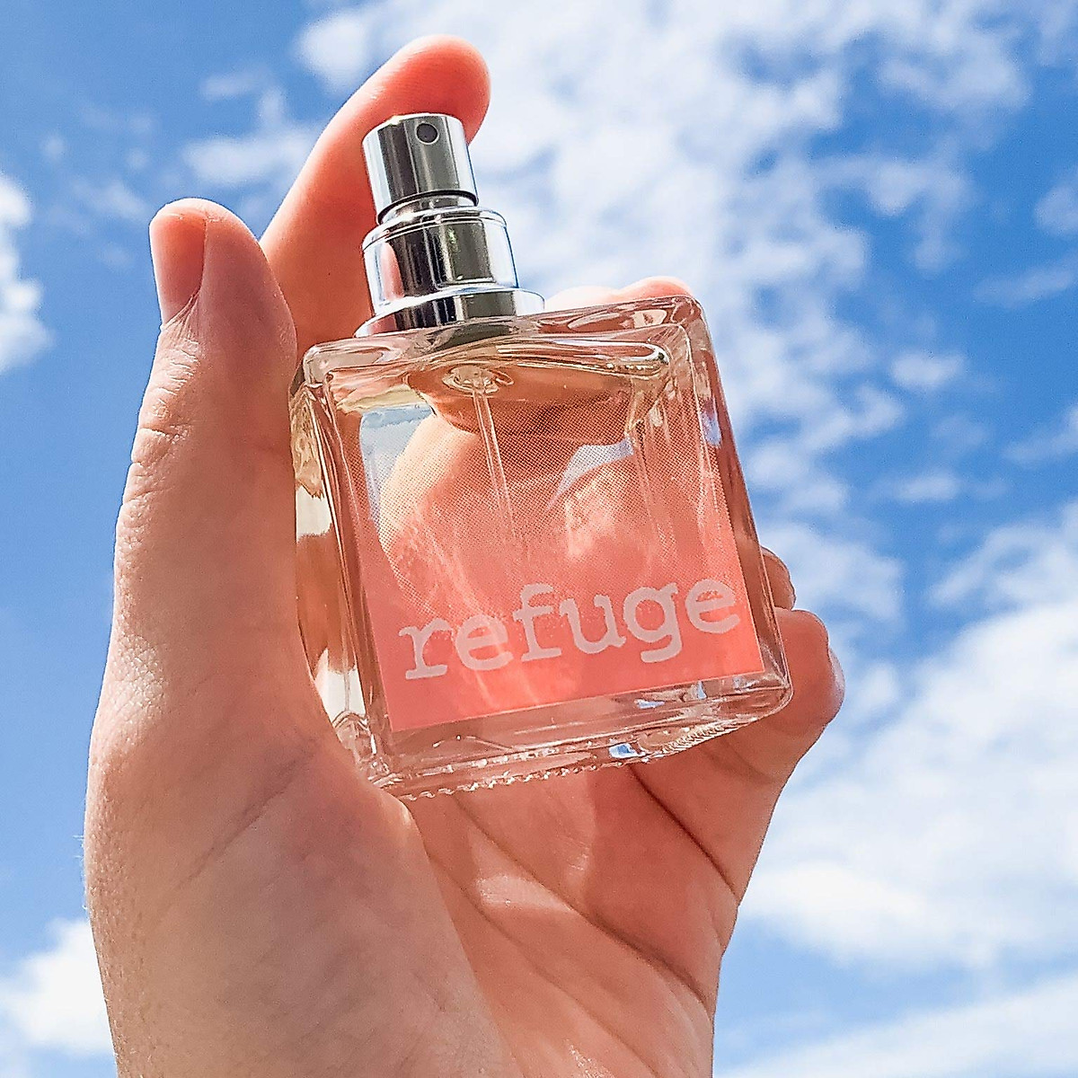 CHARLOTTE RUSSE Refuge Perfume Spray - Fresh Fruity Floral Fragrance for Daytime Wear, Evening Wear and Special Occasions - Raspberry, Peach, Apple, Sandalwood - 1.7 oz / 50 ml