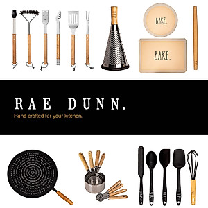 Rae Dunn Everyday Collection Dessert Set- Ice Cream and Cookie Dough Scoop, Spreader, and Whisk with Wooden Handles