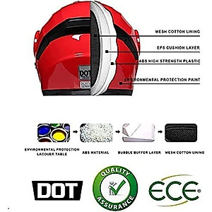 stdpcxz Modular Bluetooth Motorcycle Helmet DOT Approved with Double Visor Full Face Motorbike Helmet Built-in Dual Speaker with Microphone Flip Up Helmet for Adult Men Women 14,L