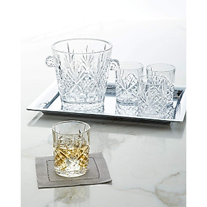 Elegant Crystal Ice Bucket with handles, wine cooler bucket, For weddings,events, parties