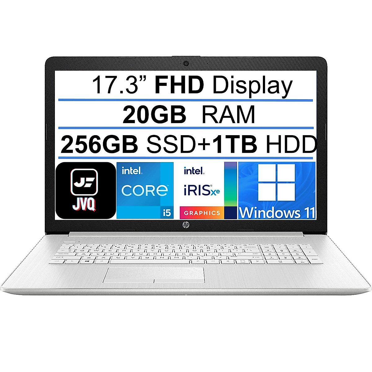 HP Tuners 2022 HP Pavilion 17 Laptop, 17.3'' FHD IPS Display, 11th Gen Intel i5-1135G7(Up to 4.2GHz, Beat i7-10710U), 20GB RAM, 256GB SSD+1TB HDD, HDMI, WiFi, Bluetooth, Webcam, Windows 11+JVQ MP
