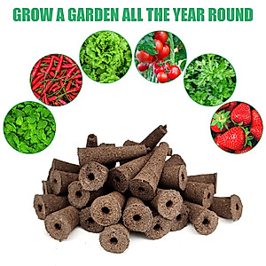 YARKHI 200 Pcs Seed Pods Kit Compatible with Aerogarden, Hydroponics Garden Accessories for Starting System, Plant Pod Including 50 Grow Sponges, Baskets, Domes and Labels
