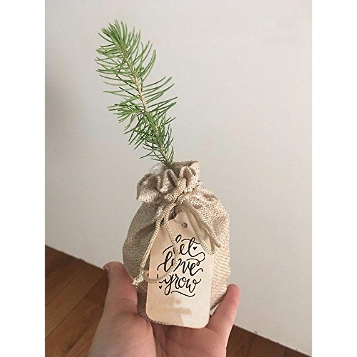 handrong 100pcs Burlap Gift Bag Burlap Bags with Drawstring Jewelry Pouch Jute Hessian Sack Packing Storage Linen bags for Wedding Party Birthday Holiday Treat DIY Art Craft Christmas Favor