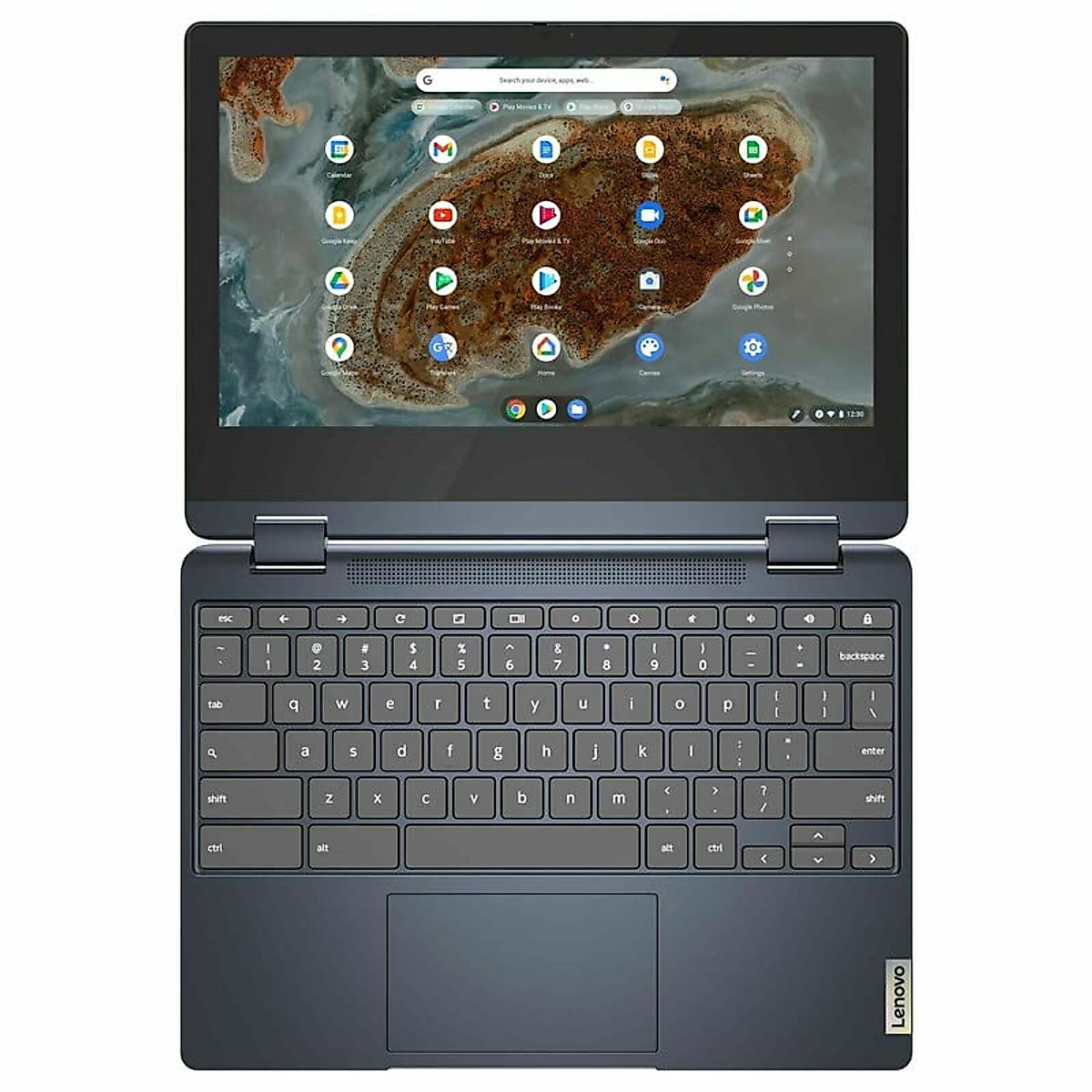 2022 Lenovo Flex 3 Chromebook 11.6" HD (1366 x 768) Touchscreen 2-in-1 Laptop, Mediatek MT8183 up to 2 GHz, 8 Cores, 4GB RAM, 64GB eMMC, 802.11AC WiFi, Bluetooth, Abyss Blue, Chrome OS, EAT Cloth