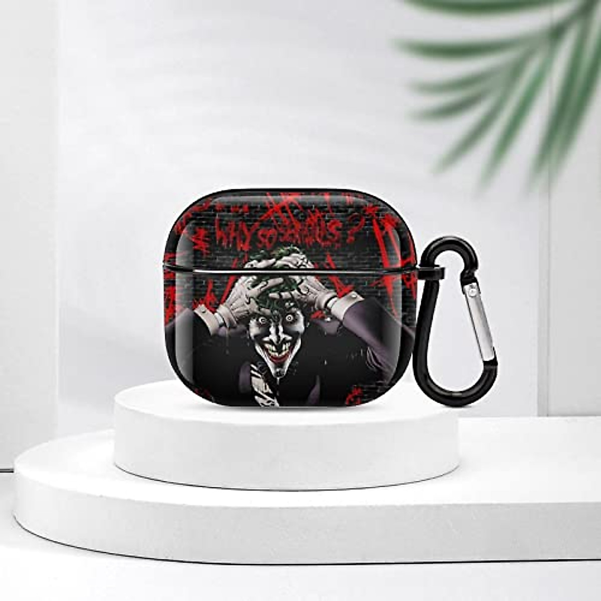 Clown Case for AirPods 3 Compatible Skin Bluetooth Transparent Charging Case with Keychain for Girls Boys Teens Women One Size