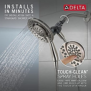 Delta D75486CSN In2ition 1.75 GPM 2-in-1 Multi Function Shower Head and Hand Shower with 60" Hose - Limited Lifetime Warranty Spotshield Brushed Nickel