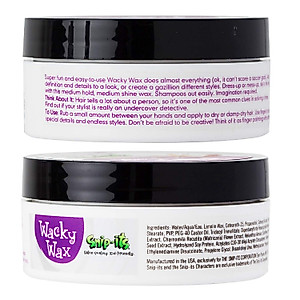 Snip-its Wacky Kids Hair Wax 2oz | Medium Strong Hold Baby Hair Gel Alternative with Fresh Tropical Fragrance – All Natural Salon Quality Product Made in USA