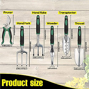 Garden Tools Set,Gardening Tools for Woman Man Gardening Kit 11 Pieces,Gardening Tools for Gardening Gifts,Heavy Duty Aluminum Hand Tool,Handle Gardening Planting Tool Set with Apron,Storage Tote Bag