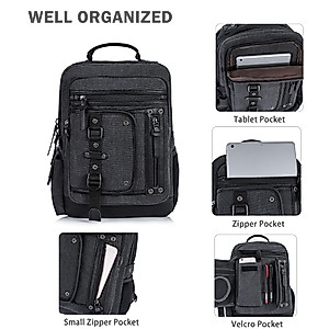 Schkleier Messenger Bag for Men Canvas Sling Bag Crossbody Backpack Laptop Shoulder Bag Hiking Daypacks Casual Tactical