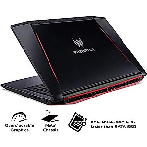 Acer Predator Helios 300 Gaming Laptop, 15.6in Full HD IPS Display Intel 6-Core i7-8750H, GeForce GTX 1060 6GB DDR5 16GB DDR4, 256GB NVMe SSD, PH315-51-78NP (Renewed)