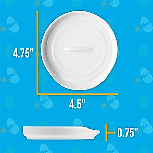 [1 Pack] Dual Purpose Egg Cracker Tool & Spoon Rest for Kitchen Counter - Simple Use Egg Breaker Tool Contains the Mess - Ceramic & Stylish Spoon Holder for Kitchen Counter